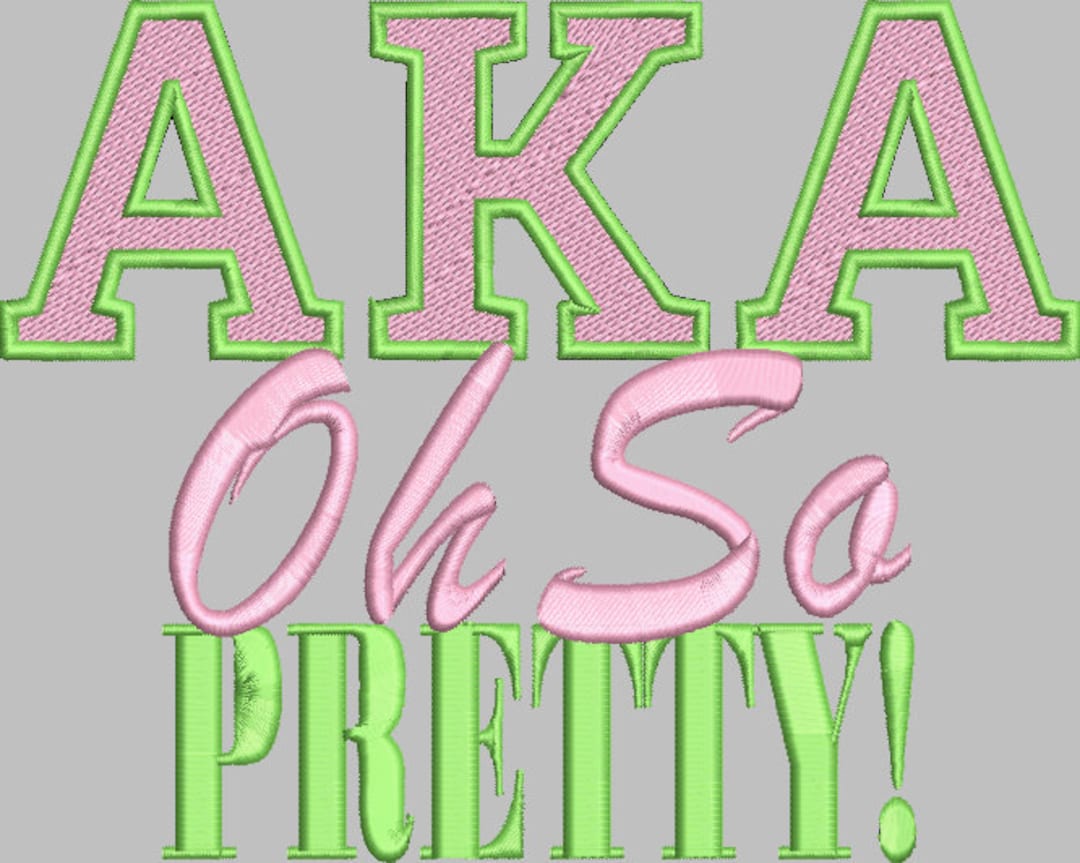 AKA 1908 Alpha Kappa Alpha Embroidery Design File 7x6 - Etsy