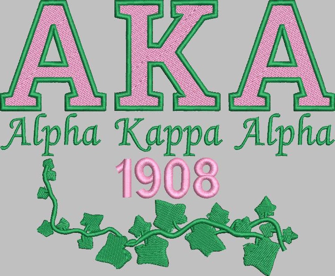 AKA 1908 Alpha Kappa Alpha 1908 Embroidery Design File 8x8 - Etsy