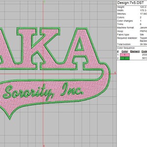 AKA Sorority Alpha Kappa Alpha Embroidery Design File 4 Sizes - Etsy