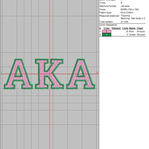 AKA 1908 Alpha Kappa Alpha Embroidery Design File 6 Sizes - Etsy