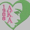 AKA Silver Soror Embroidery Applique Design File AKA 1908 Alpha Kappa ...