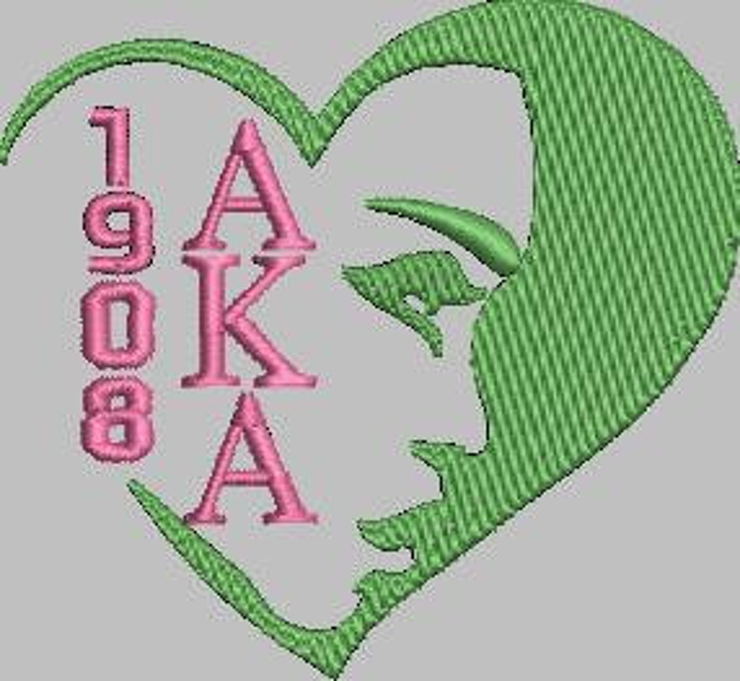 AKA 1908 Alpha Kappa Alpha 1908 Embroidery Design File - Etsy