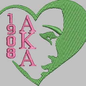 AKA 1908 Alpha Kappa Alpha 1908 Embroidery Design File - Etsy