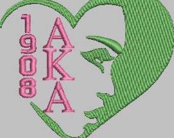 AKA Shield Embroidery Applique Design File AKA 1908 Alpha Kappa Alpha ...