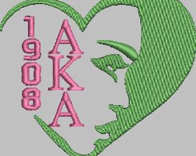AKA 1908 Alpha Kappa Alpha 1908 Embroidery Design File - Etsy