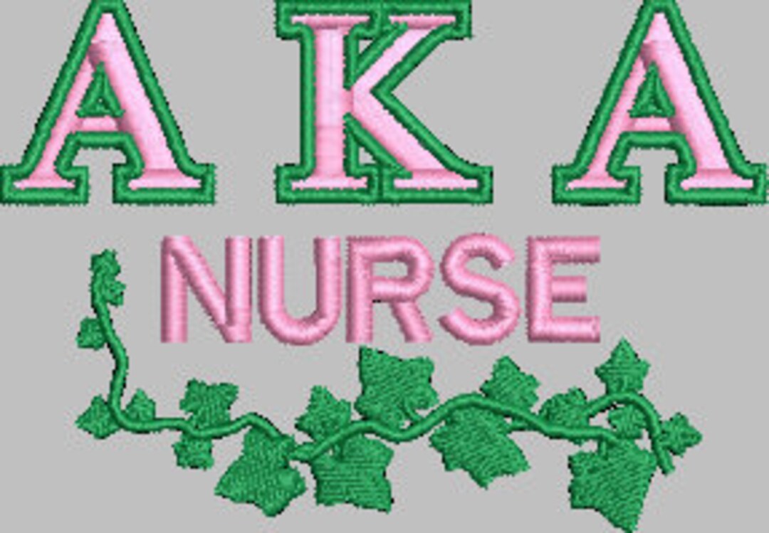 AKA 1908 Alpha Kappa Alpha 1908 Nurse Embroidery Design File - Etsy