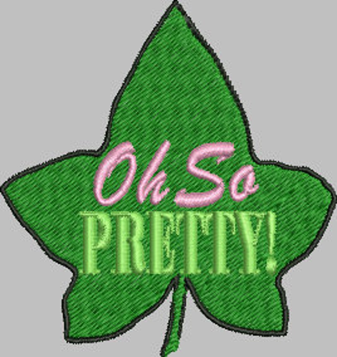 AKA 1908 Alpha Kappa Alpha Oh so Pretty Ivy Leaves Embroidery Design ...