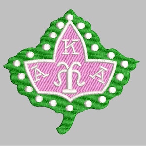 AKA Ivy Symbol Embroidery Design File AKA 1908 Alpha Kappa Alpha 1908 ...