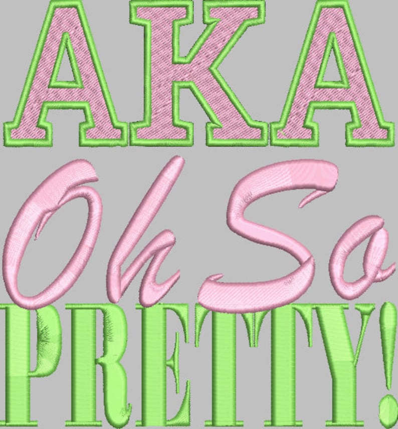AKA 1908 Alpha Kappa Alpha Embroidery Design File 6x6 - Etsy