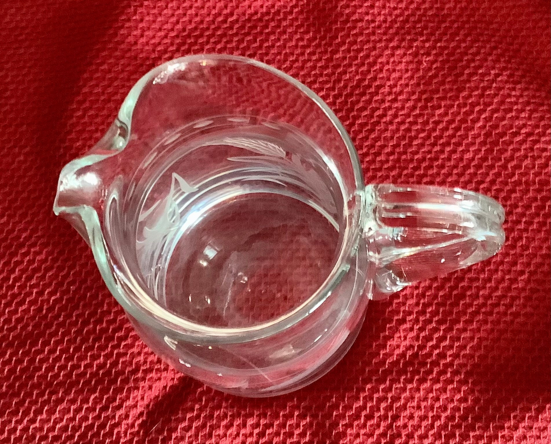 Vintage Etched Wheat Pattern Glass Pitcher - Etsy