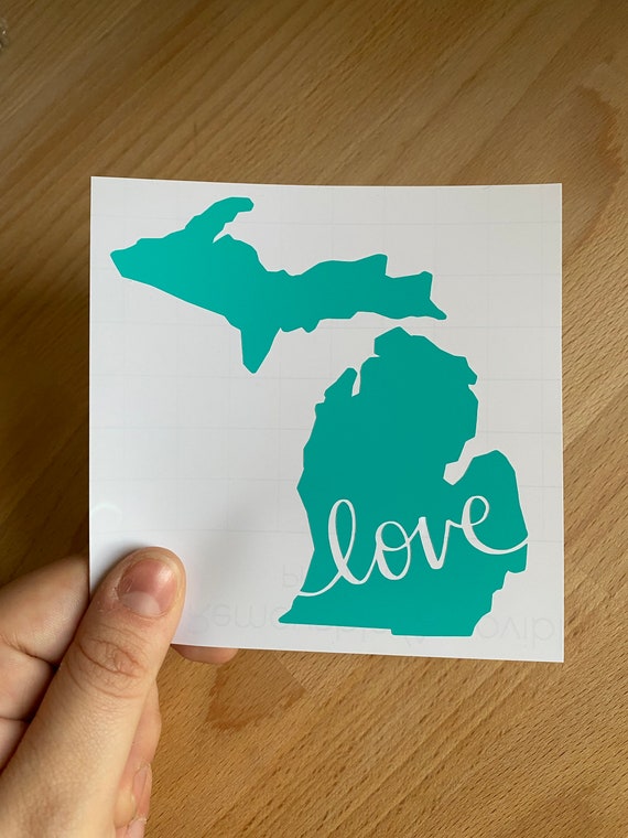 Michigan Love Decal | Etsy