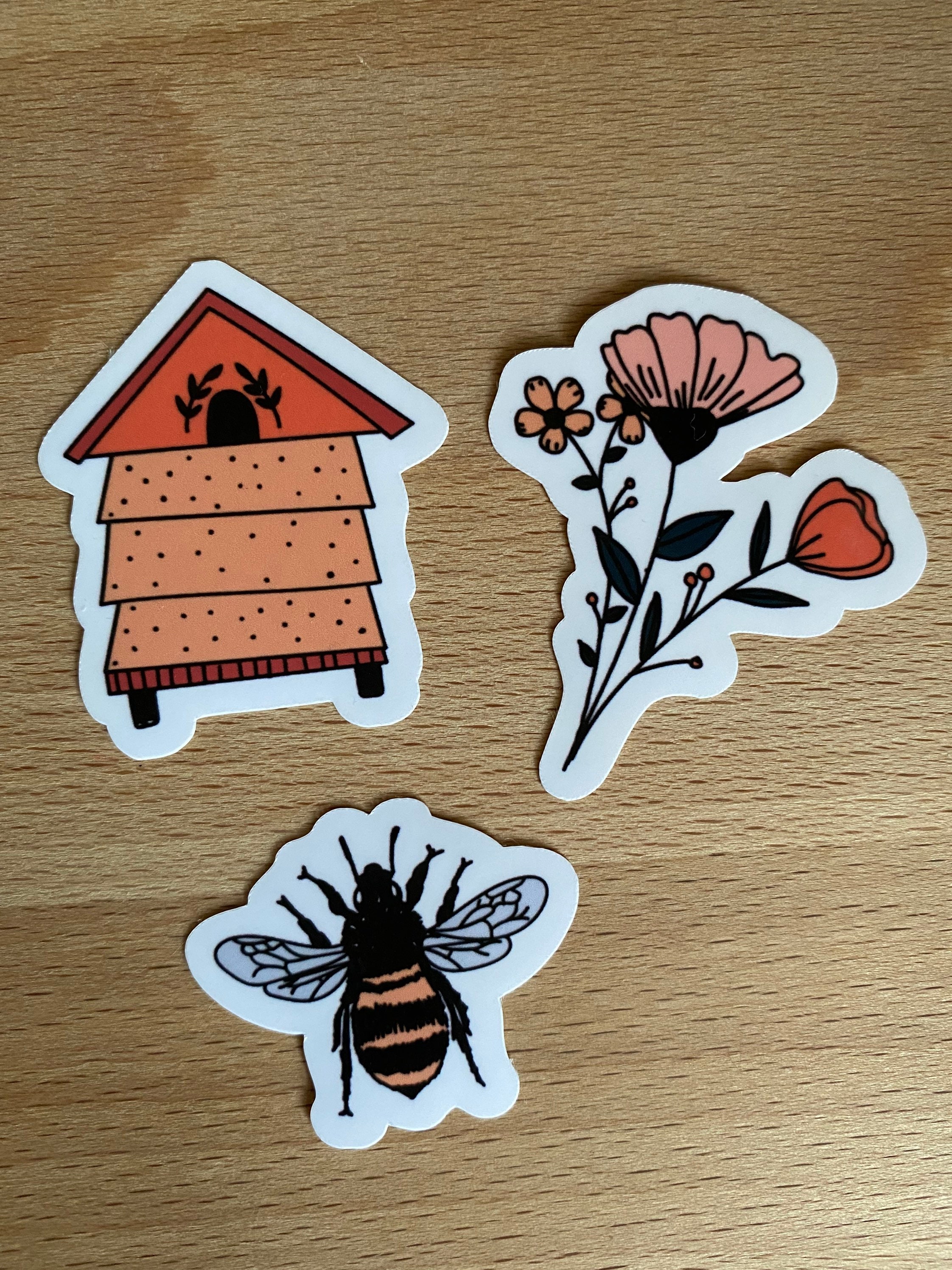 Honeybee / Wildflowers / Aesthetic Sticker Pack - Etsy