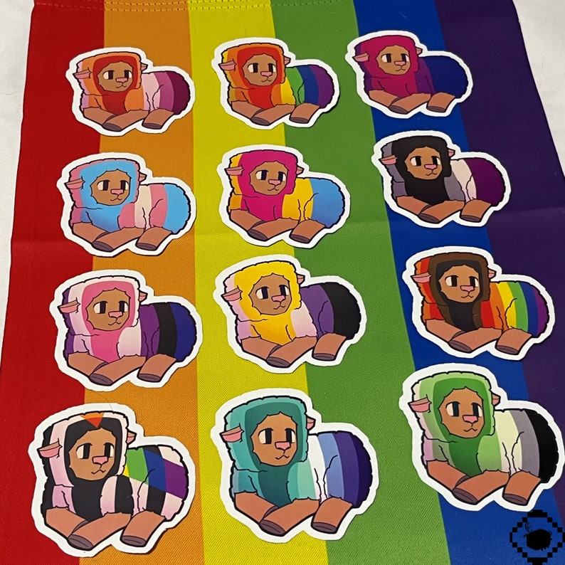LGBTQ Minecraft-inspired Sticker - Etsy