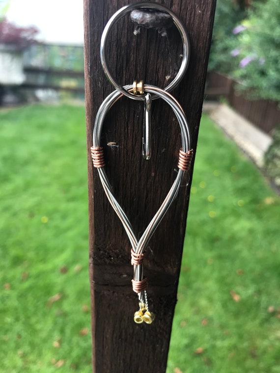 Recycled Guitar String Key Ring - Etsy