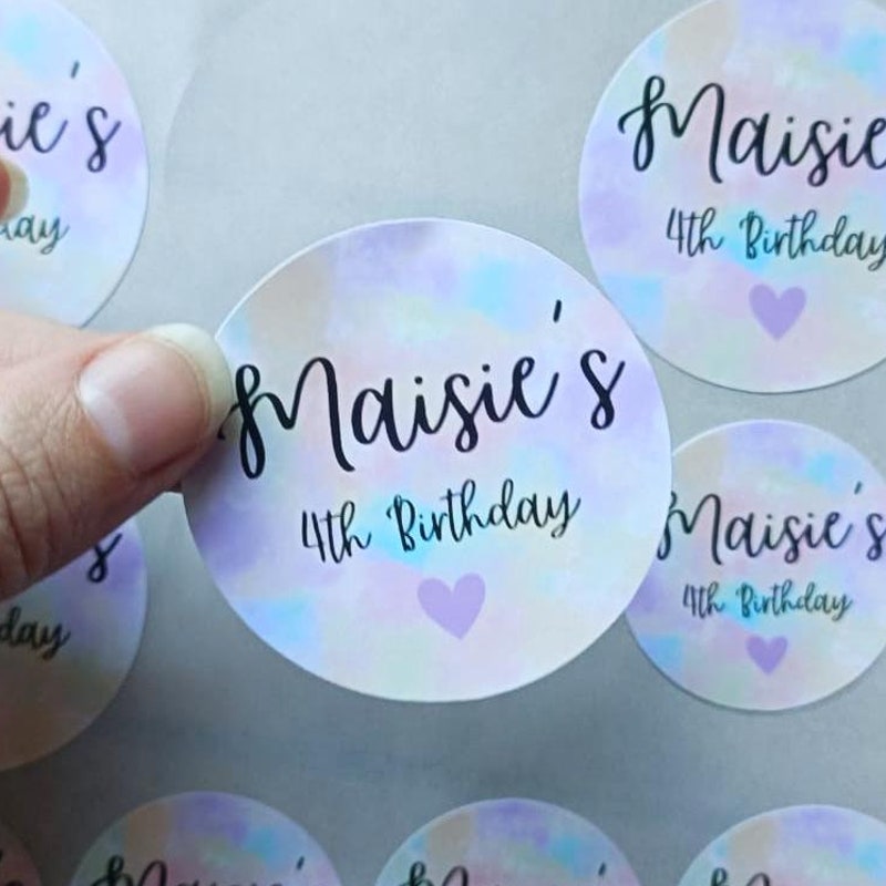 Happy Birthday Name Sticker - Etsy