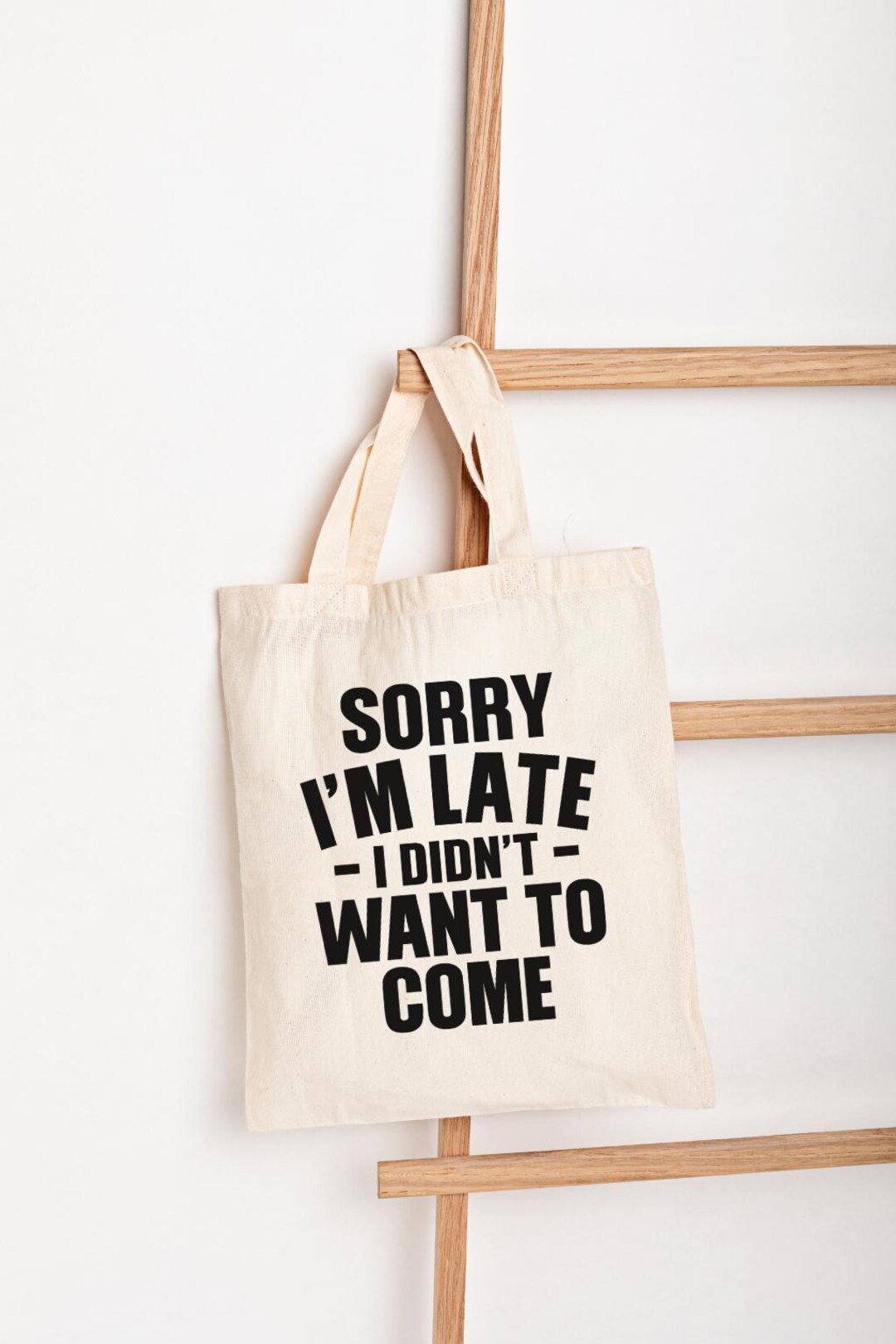 Funny Introvert Quote Tote Bag: Large Reusable Cotton Shopping Bag - Etsy