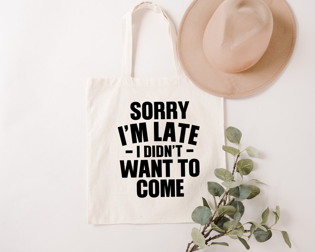 Funny Quote Tote Bag, Introvert Saying, Large Cotton Shopping Bag ...
