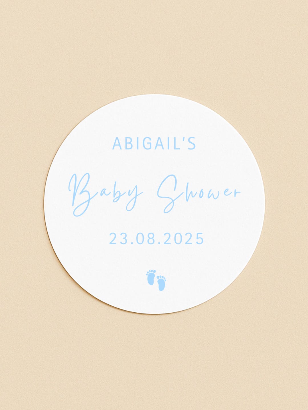 Personalized Baby Shower Stickers: Blue Favor Bag Decals - Etsy