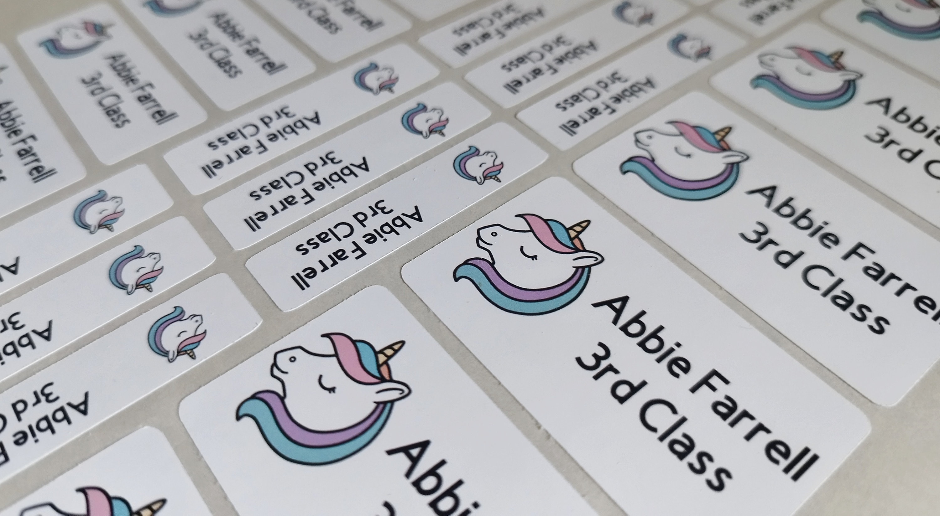 Personalised Back to School Name Stickers, School Stationary Labels ...