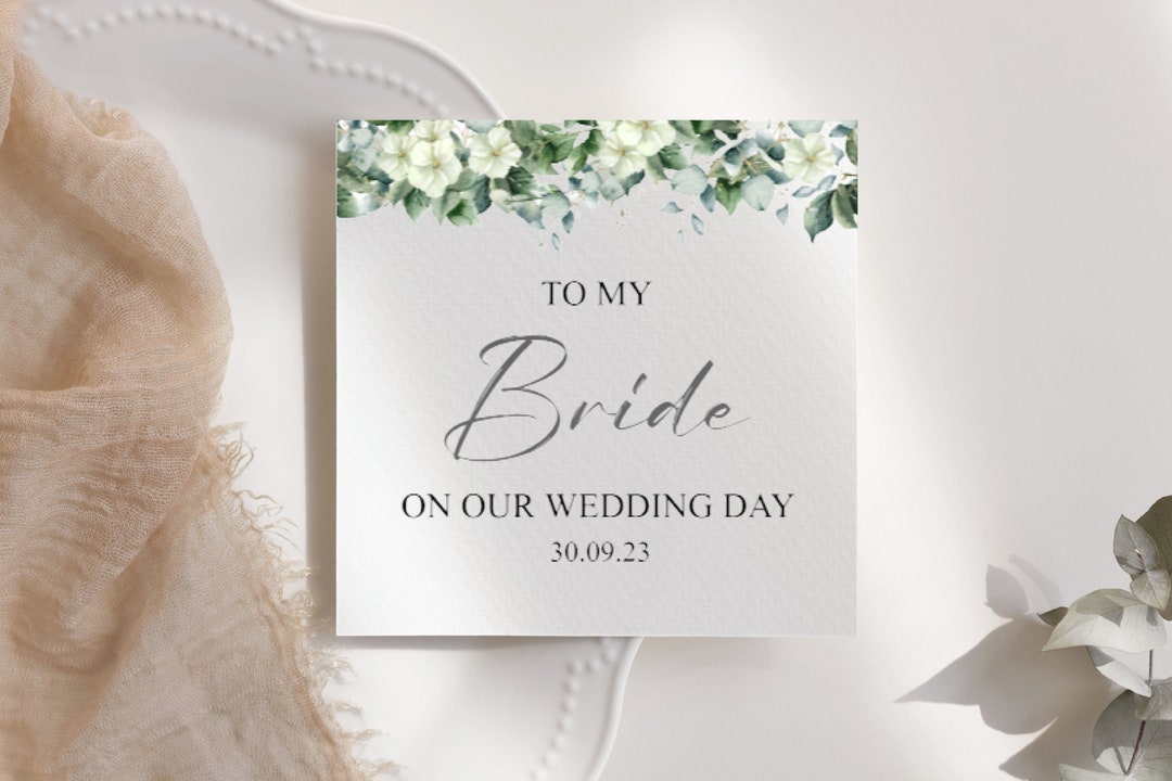 Personalised Wedding Card for Bride or Groom, Wedding Greeting Card ...