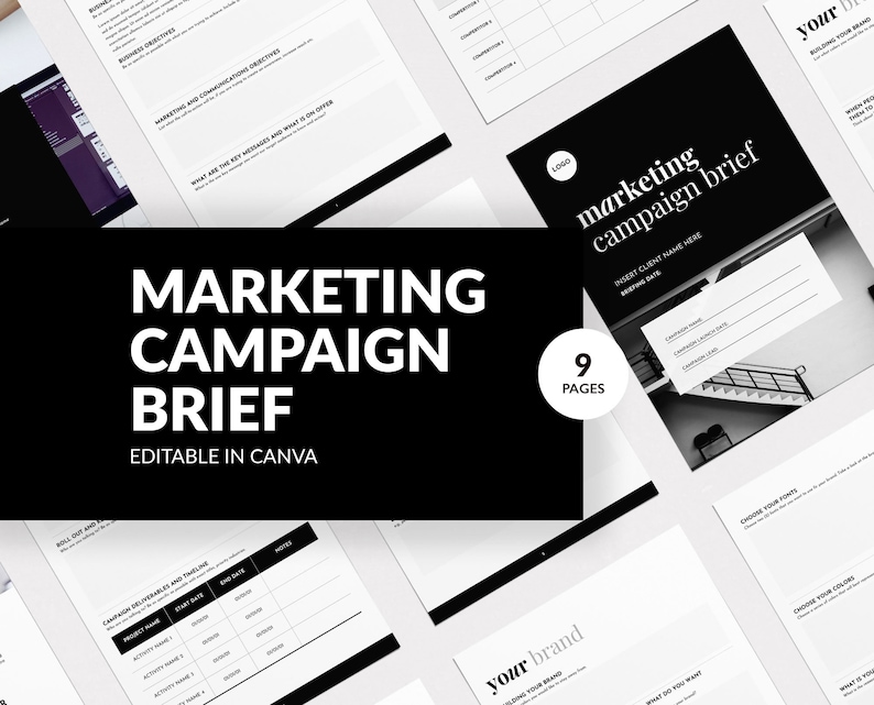 Marketing Campaign Brief Template: Business & Strategy Workbook (canva ...