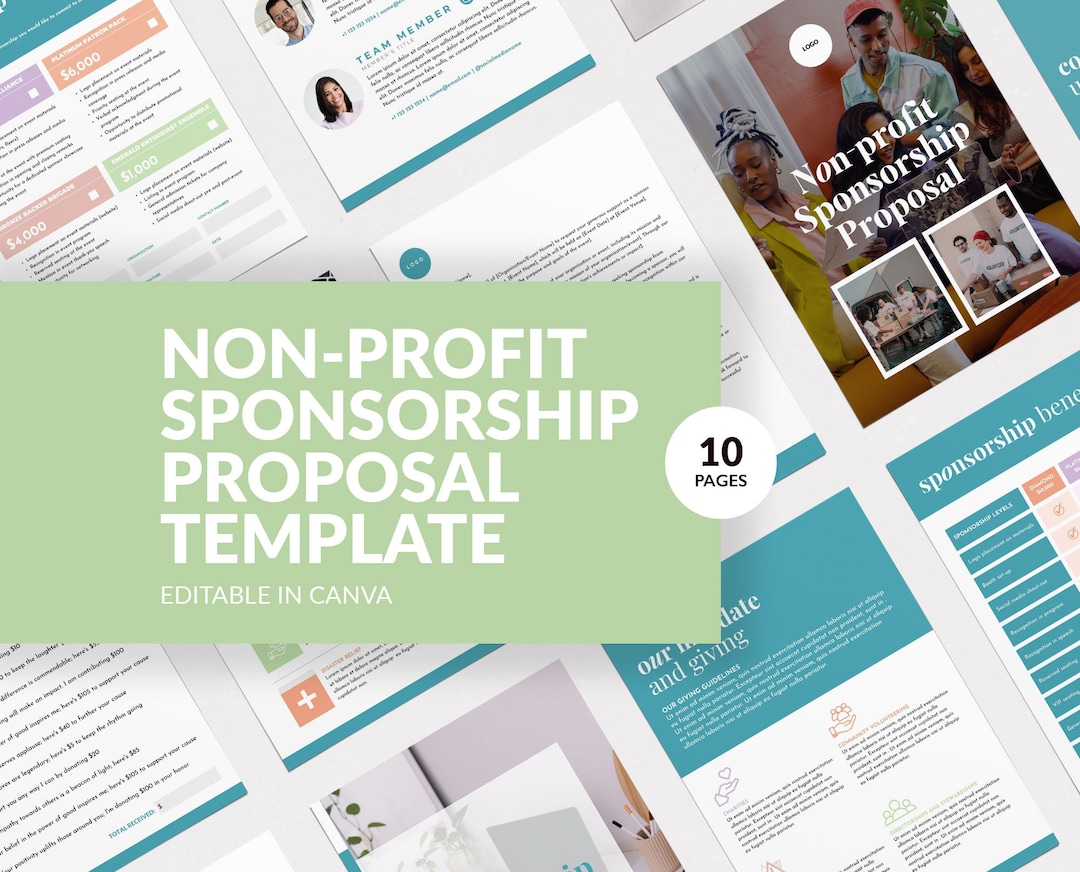 Non-profit Event Sponsorship Package: Canva Template (8.5x11in) - Etsy