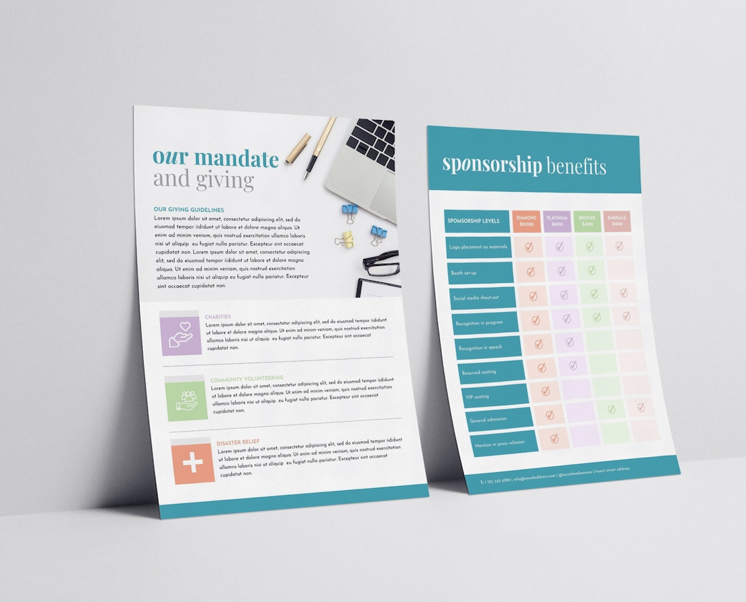 Non-profit Event Sponsorship Flyer Templates | Corporate Sponsor ...