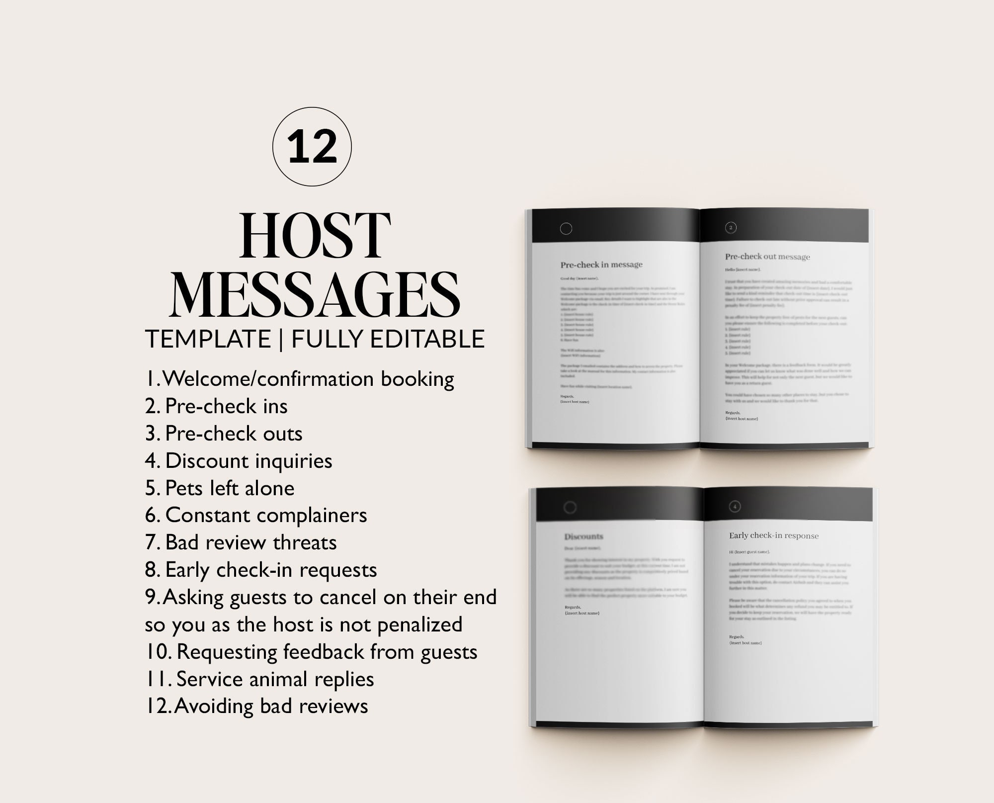 12 Airbnb Messages Template | Email Template | VRBO | Rental Inquiry ...