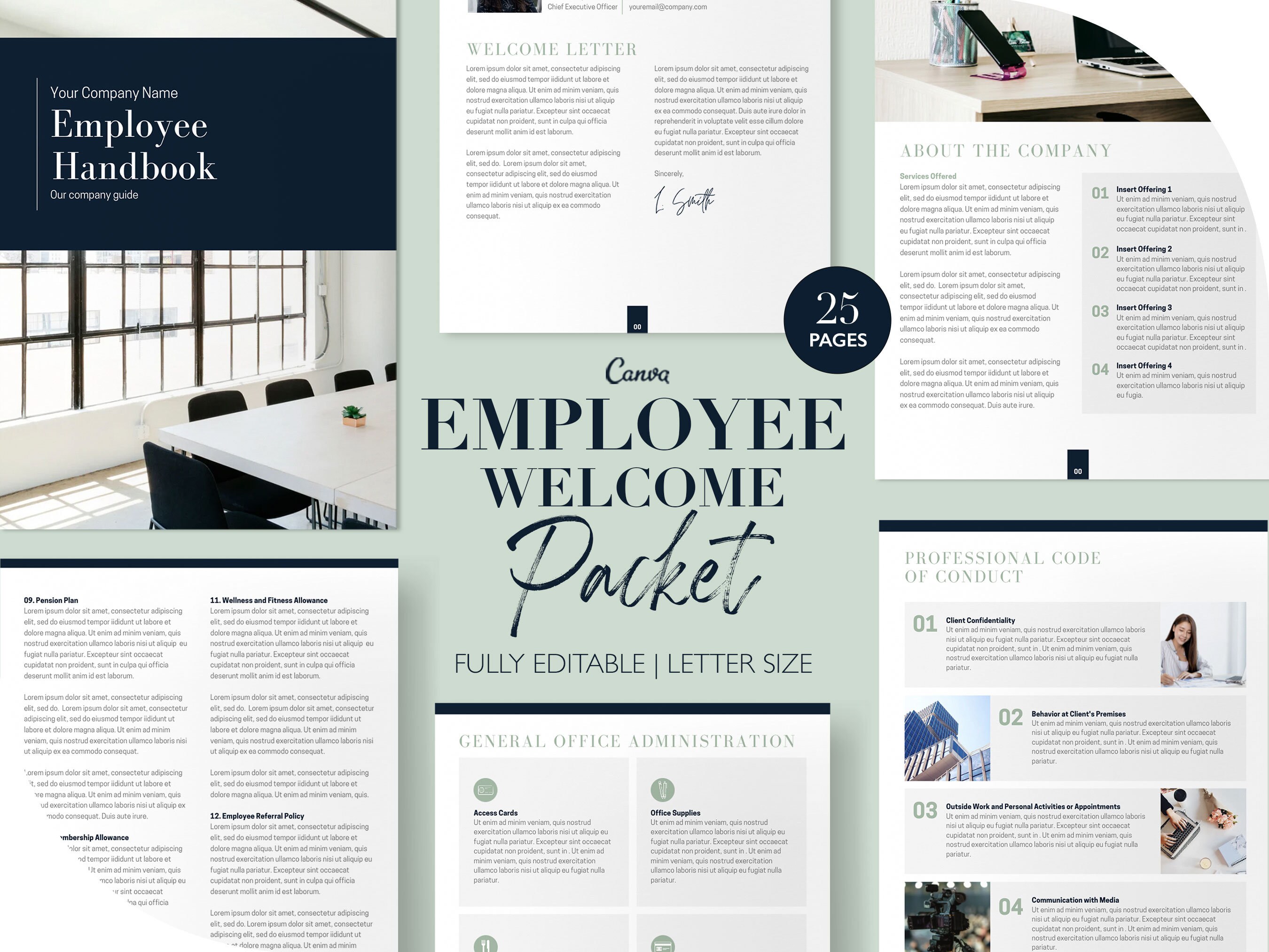 Employee Handbook Human Resource Handbook Onboarding - Etsy