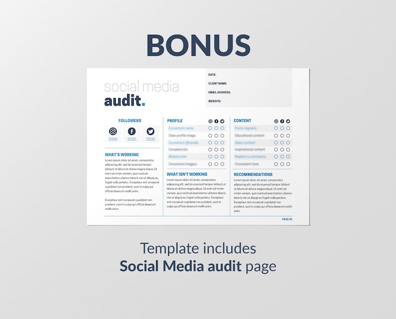 Blue Social Media Analytics Report Template Canva Monthly Report SMM ...