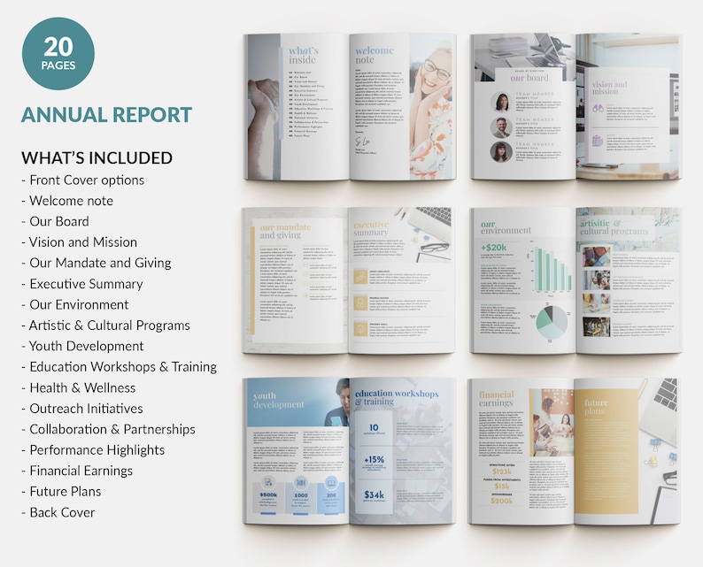 Non-profit Annual Report Sponsorship Proposal and Instagram Posts and Story Template Bundle ...