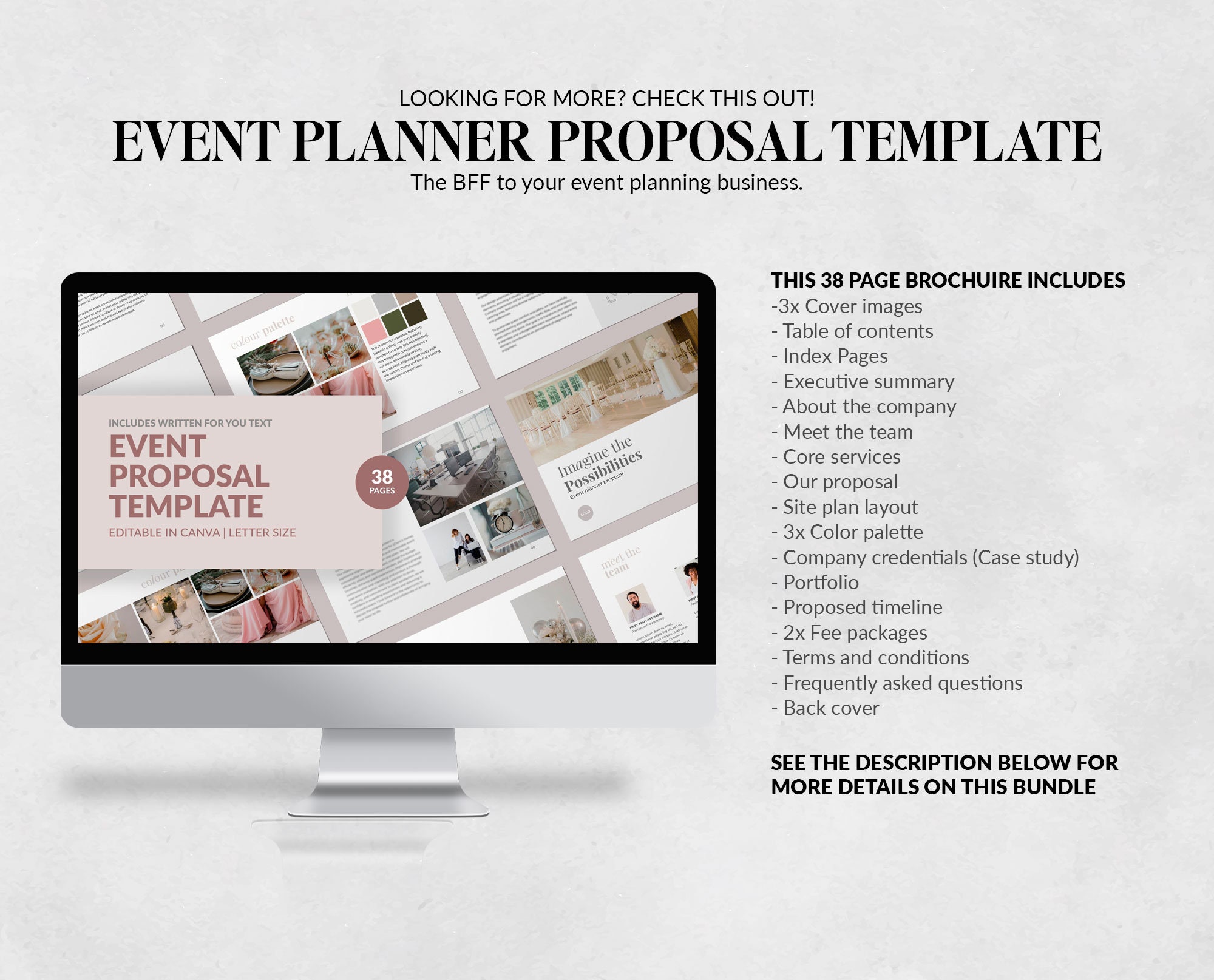 Venue Rental Brochure Template New Client Pitch Document Wedding Venue ...