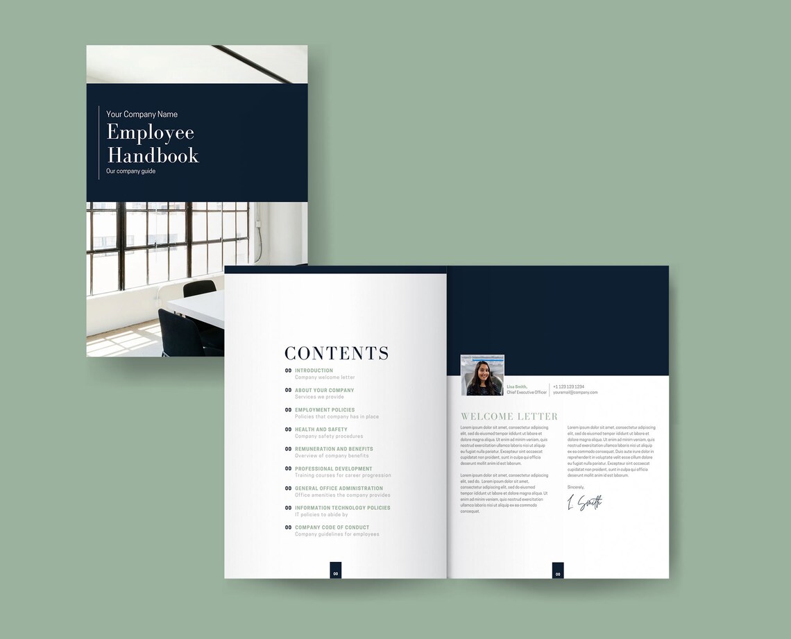 Employee Handbook Human Resource Handbook Onboarding - Etsy