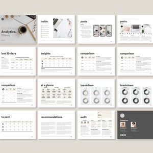 Beige Social Media Analytics Report Template | Social Media Performance ...