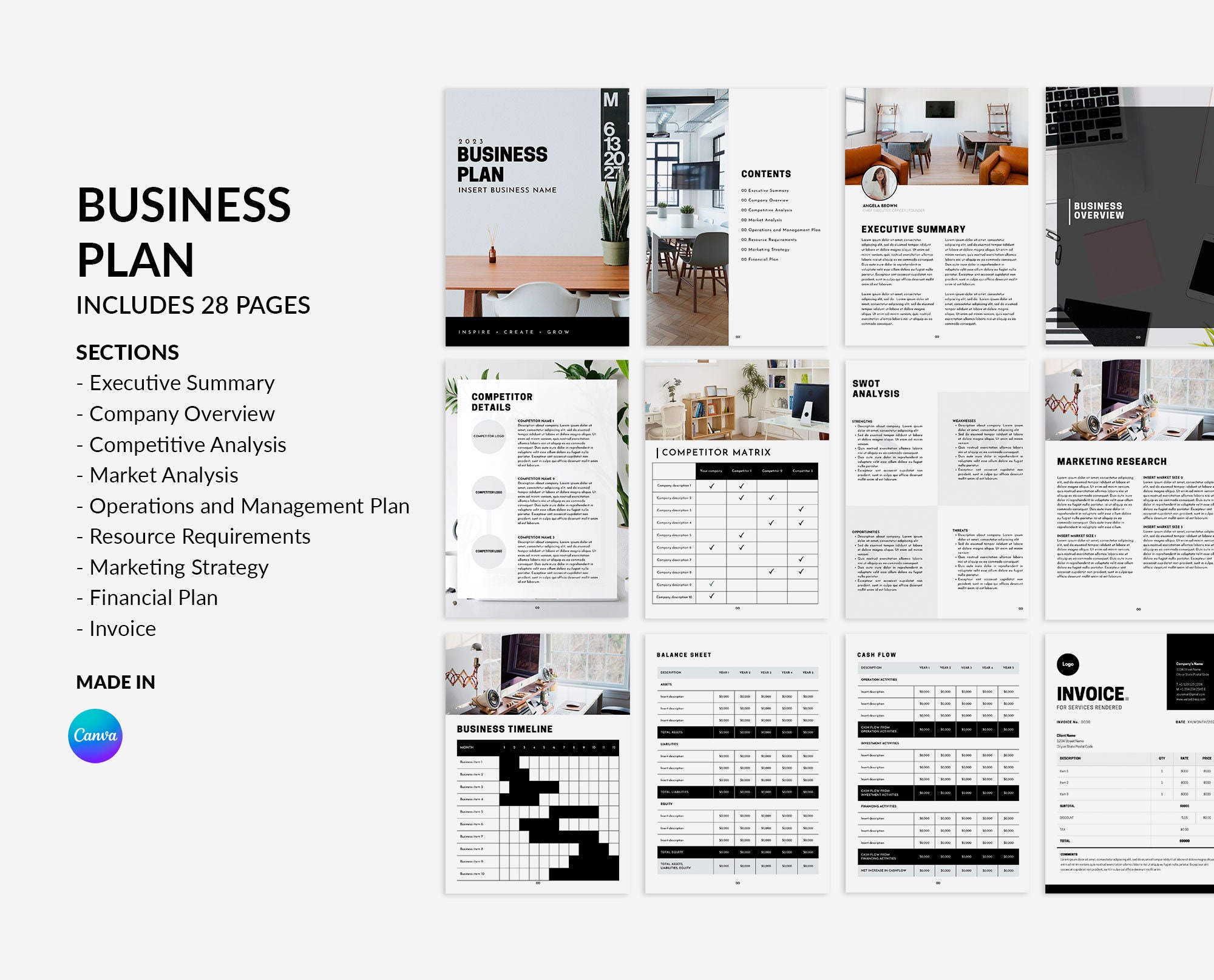 Business and Marketing Plan Bundle Business Plan Template - Etsy