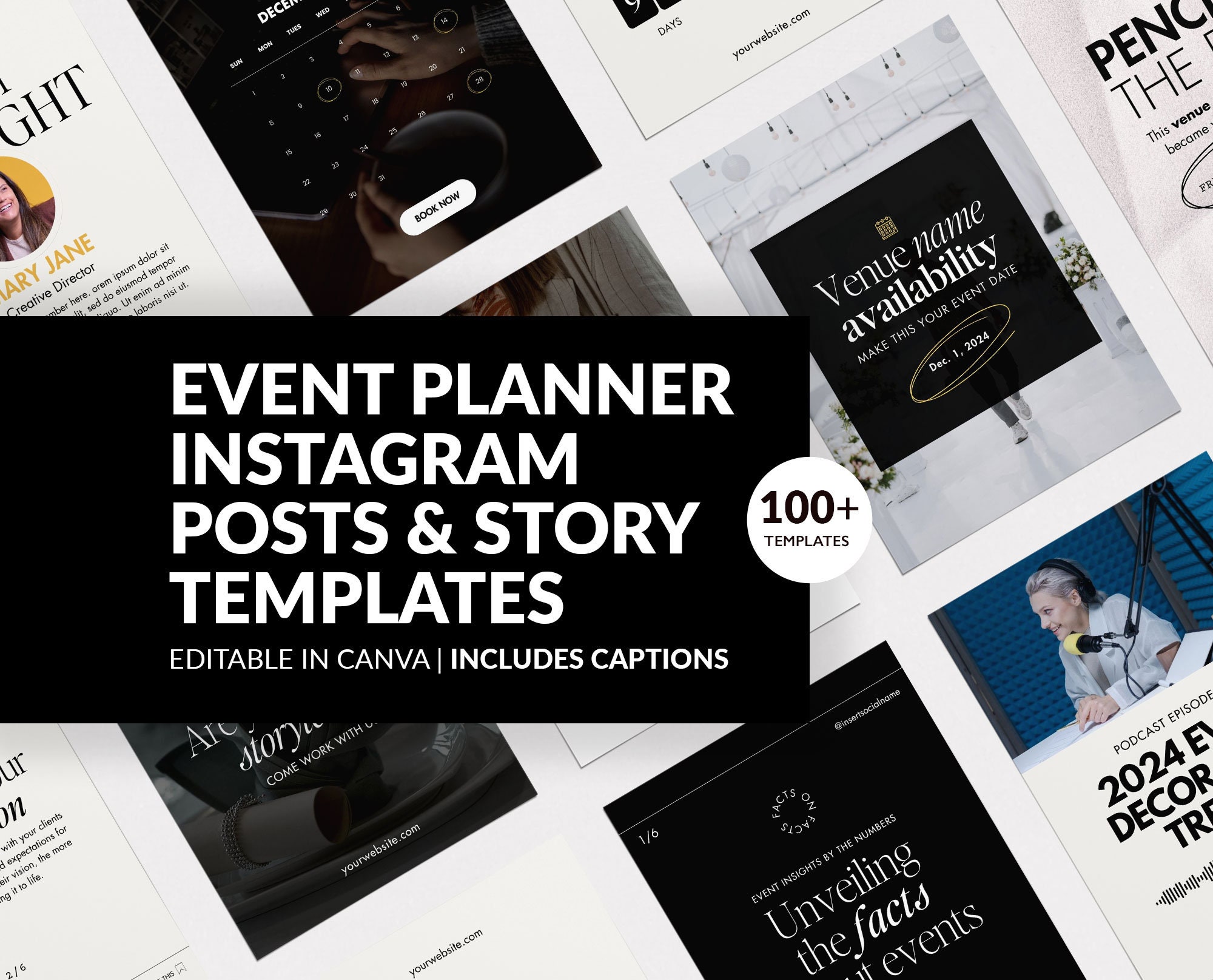 Wedding Event Planner Instagram Template Event Venue Rental Instagram ...
