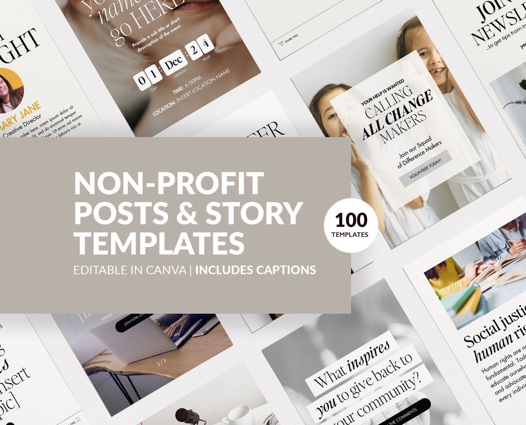 Charity Instagram Templates | Non-profit Social Media Templates ...