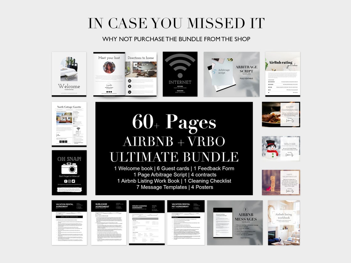 12 Airbnb Messages Template Email Template VRBO Rental - Etsy