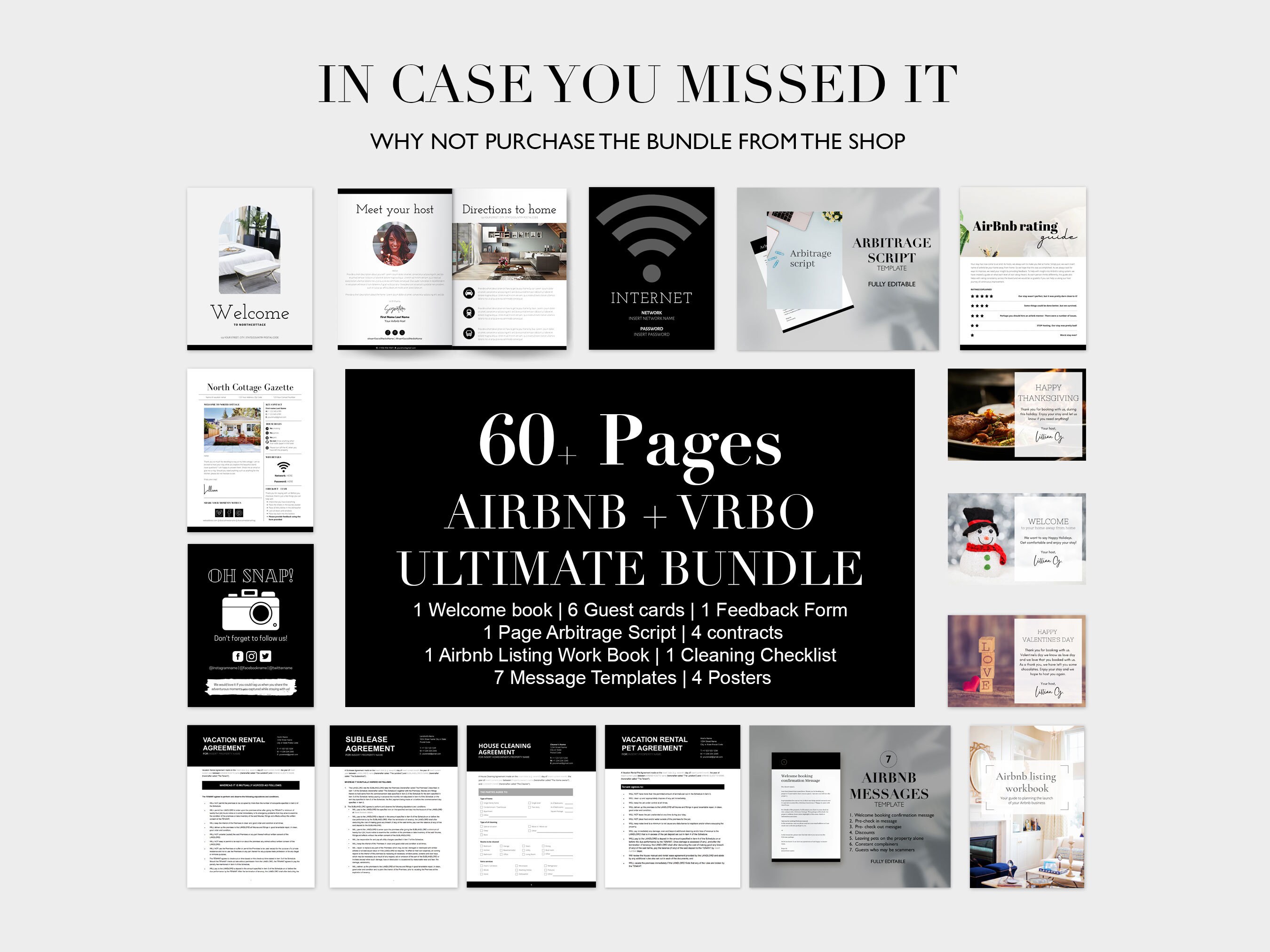 12 Airbnb Messages Template Email Template VRBO Rental - Etsy