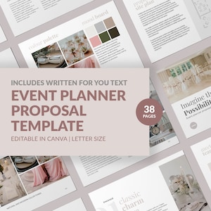 Event Planner Proposal Template | Wedding Planner Canva Guide | Event ...
