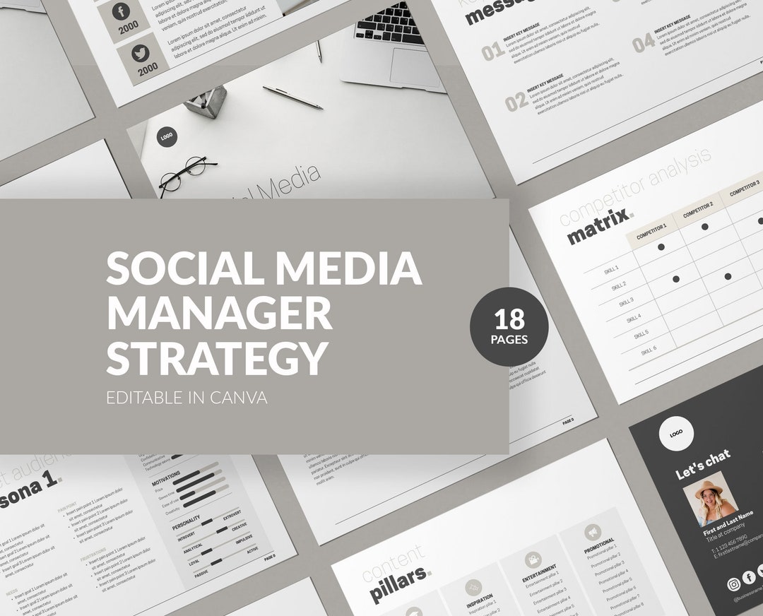Social Media Manager Strategy Template: Canva Client Proposal (digital ...