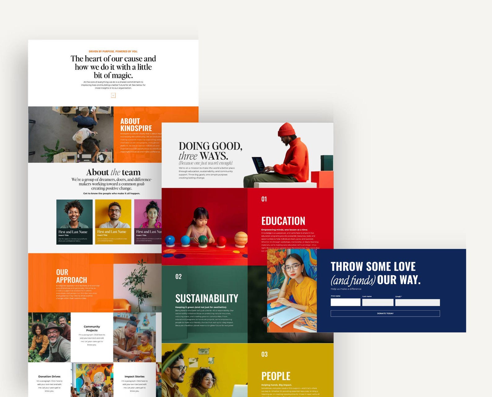 Customizable Charity Website Wix Template: Non-profit Web Design - Etsy