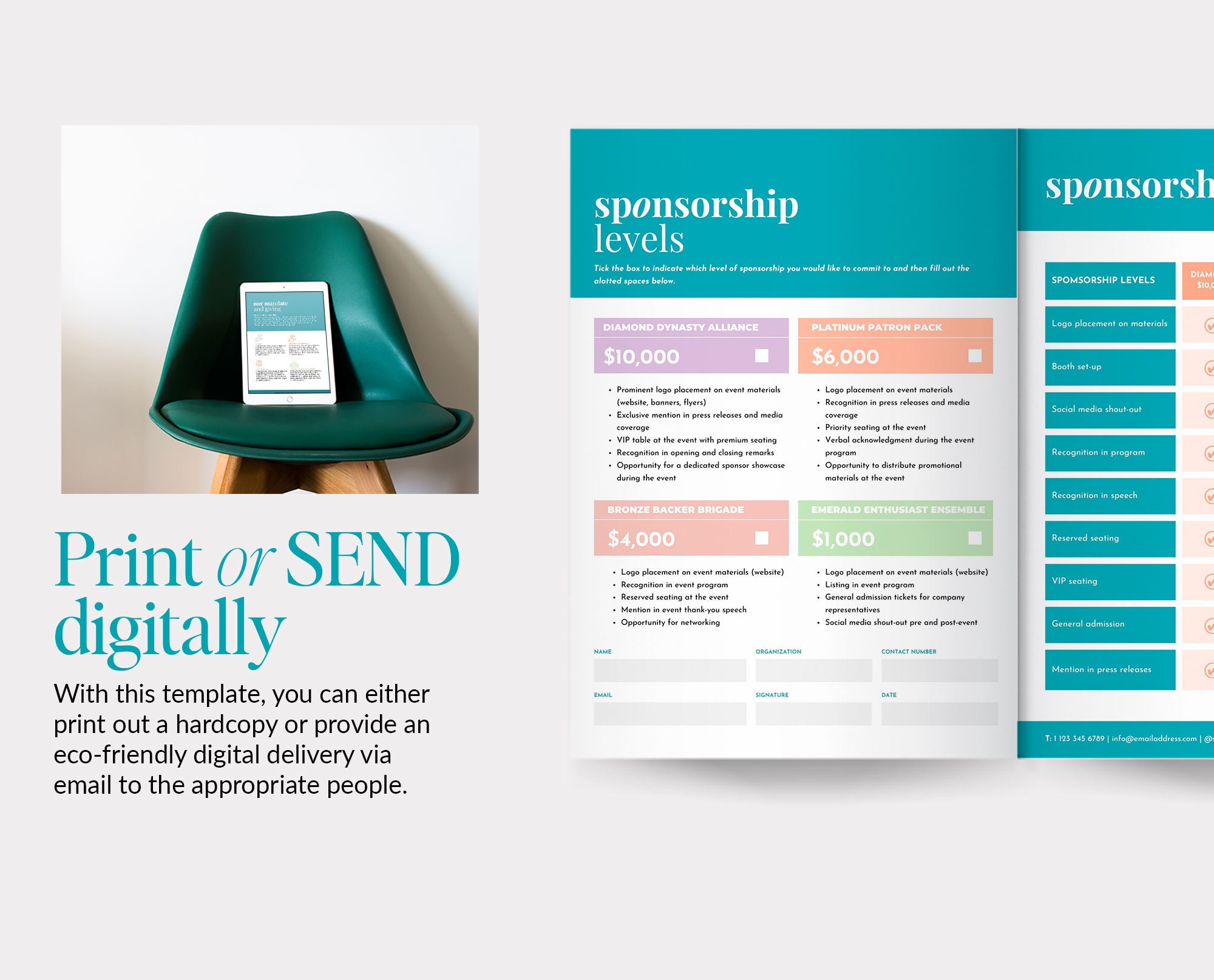 Event Sponsorship Flyer Templates: Non-profit Fundraising (canva, 8 ...