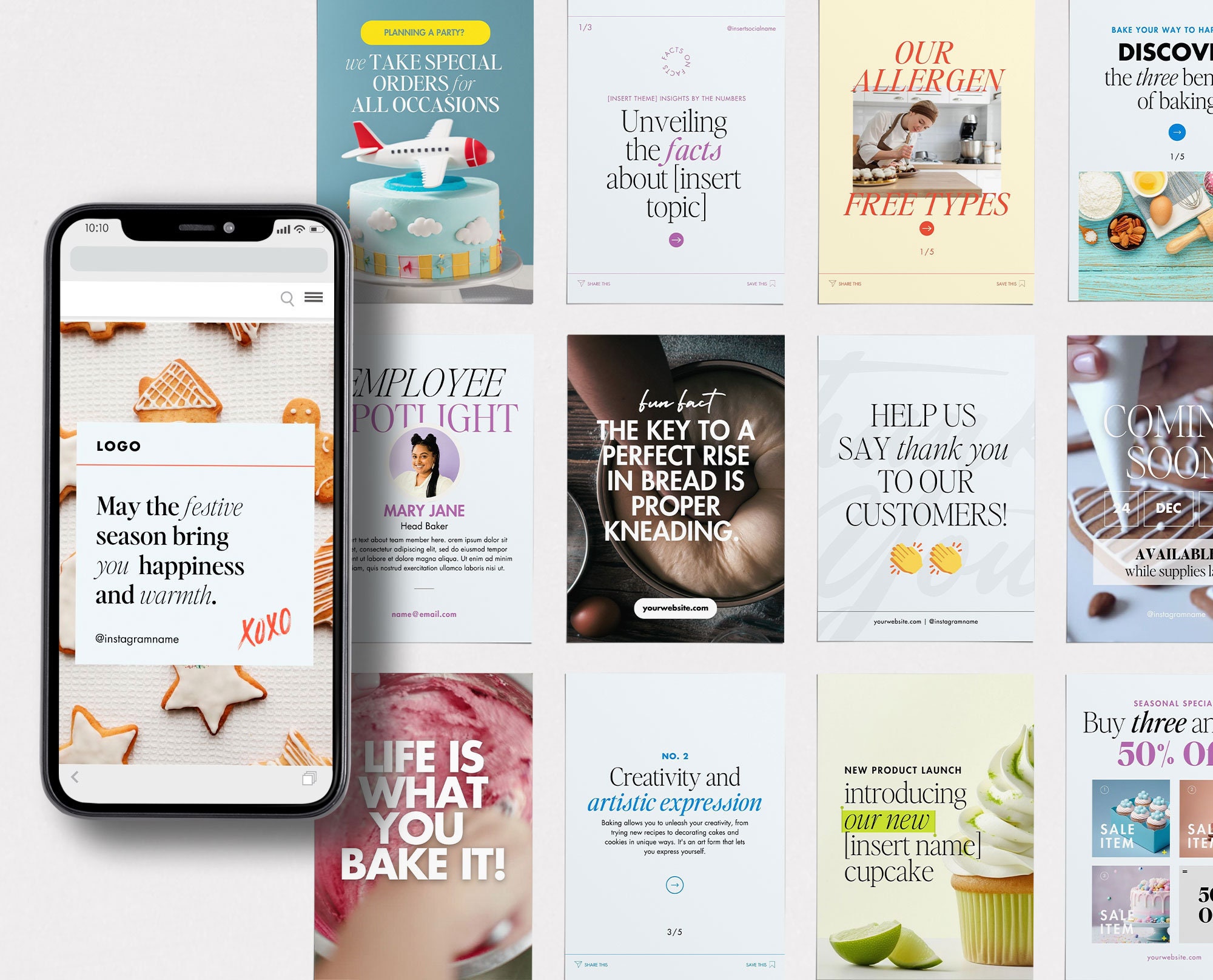 Bakery Instagram Templates | Home Bakery Business Instagram Template ...