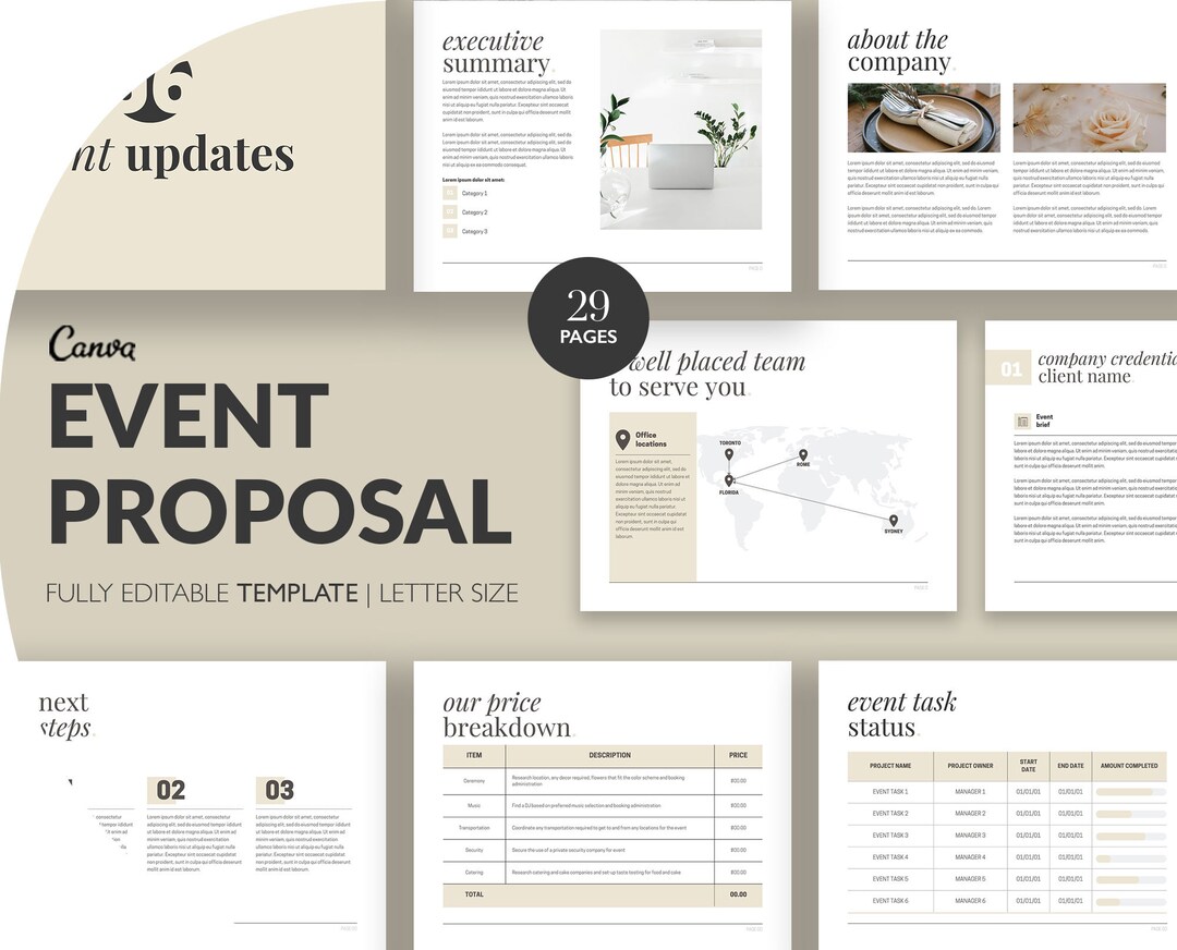 Event Planner Proposal Template Clean New Client Pitch - Etsy