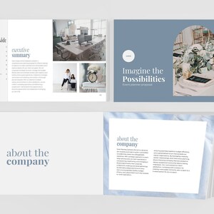 Blue Event Planner Proposal Template Clean | New Client Pitch Document ...