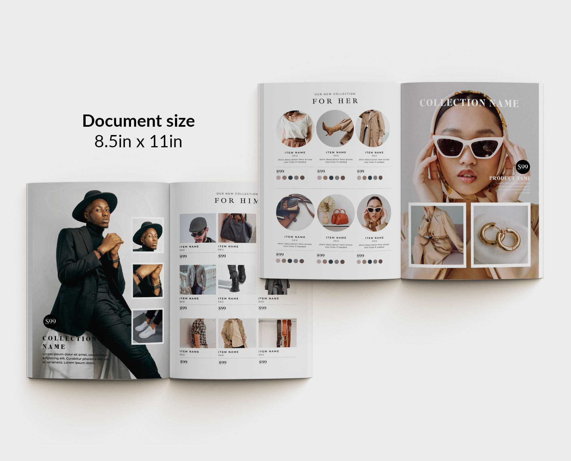 Fashion Magazine Lookbook Pricing Catalogue Product Catalog Template ...