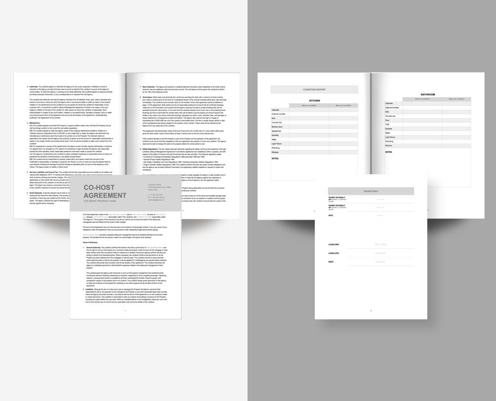 Co host Contract Corporate Lease Airbnb Arbitrage Rental Etsy