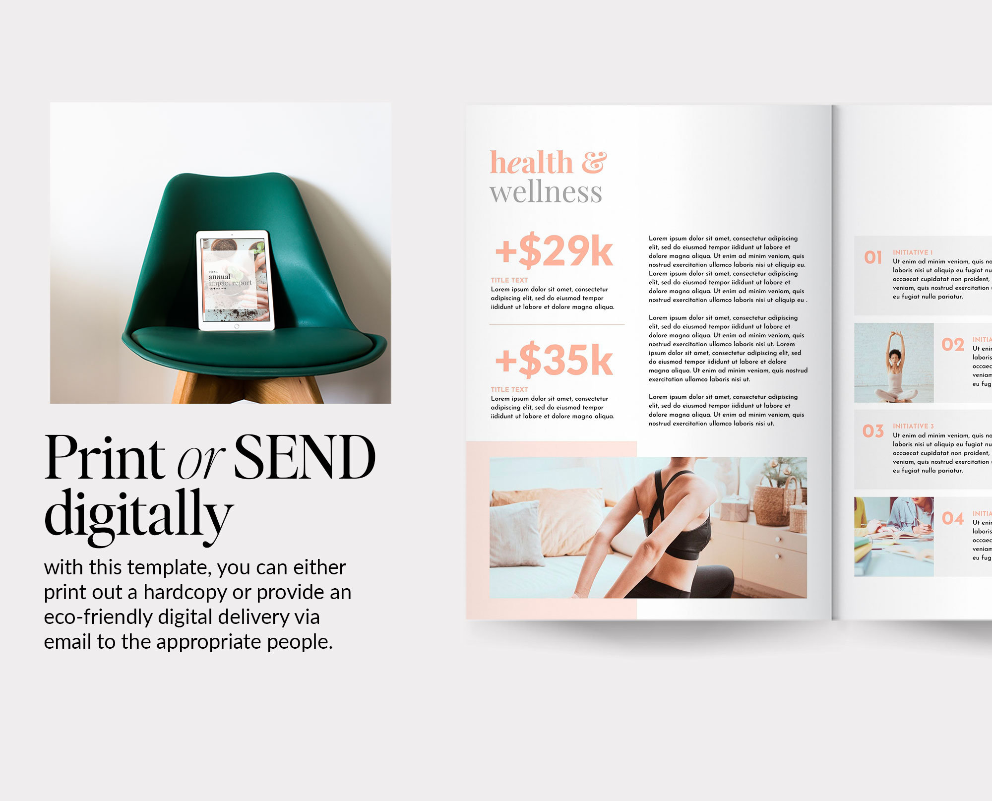 Business Annual Report Canva Template | Charity Template | Year End ...
