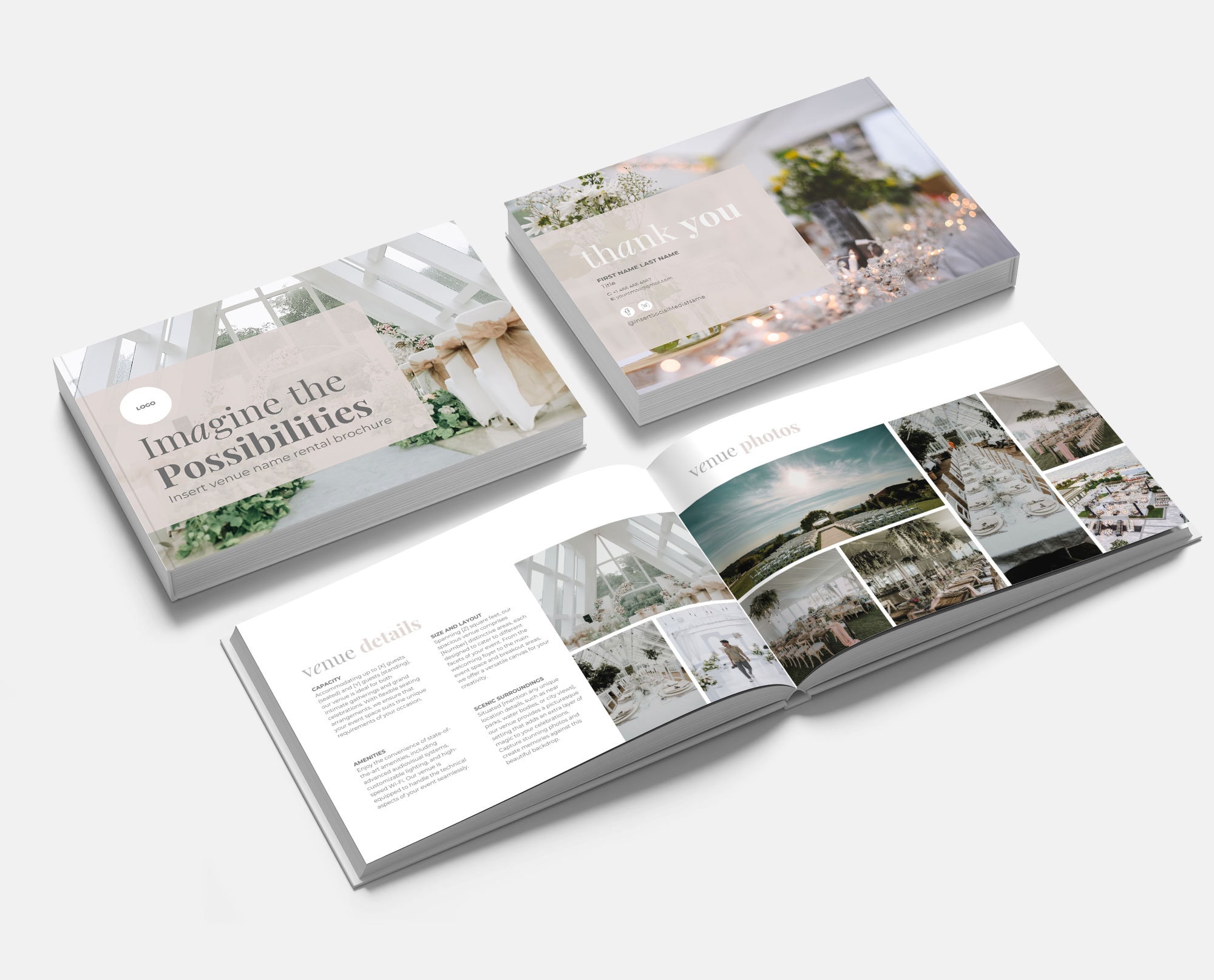 Venue Rental Brochure Template New Client Pitch Document Wedding Venue ...